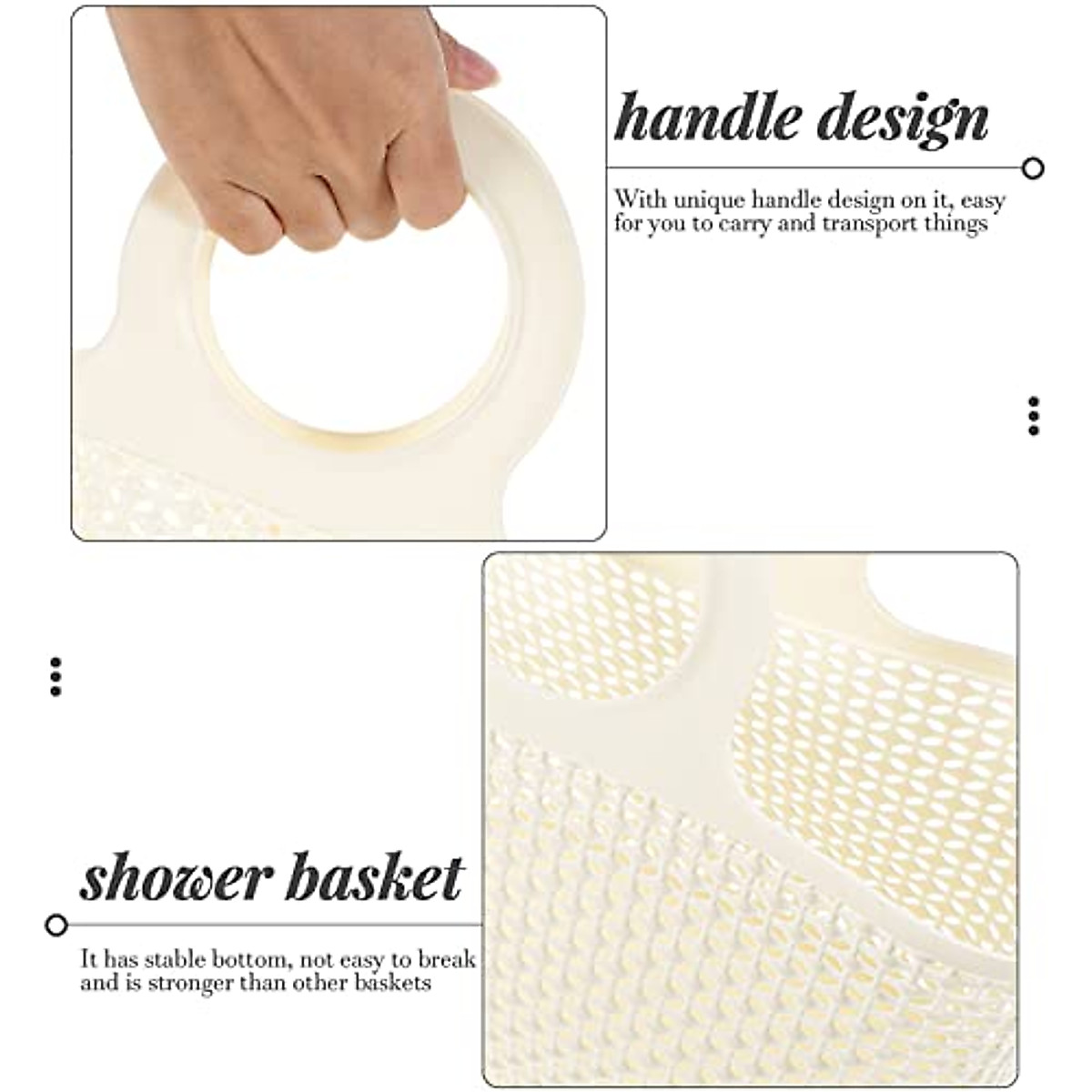 Zerodeko Portable Shower Caddy Basket: 2Pcs Toiletry Organizer Bin with Handles for Bathroom Kitchen Garden Cleaning Supplies