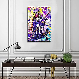 Sports Poster Justin Jefferson Canvas Poster Wall Art Prep Room Decor Paintings for Living Room Bedroom Decoration Unframe:12x18inch(30x45cm)