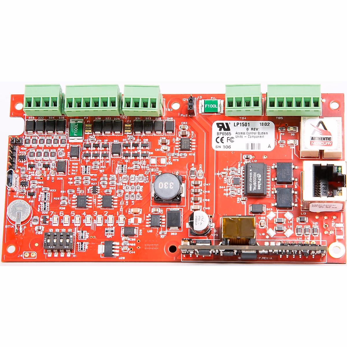 MERCURY SECURITY LP1501 PoE+ Edge-Capable Intelligent Controller (2 Readers, 2 Inputs, 2 Outputs)