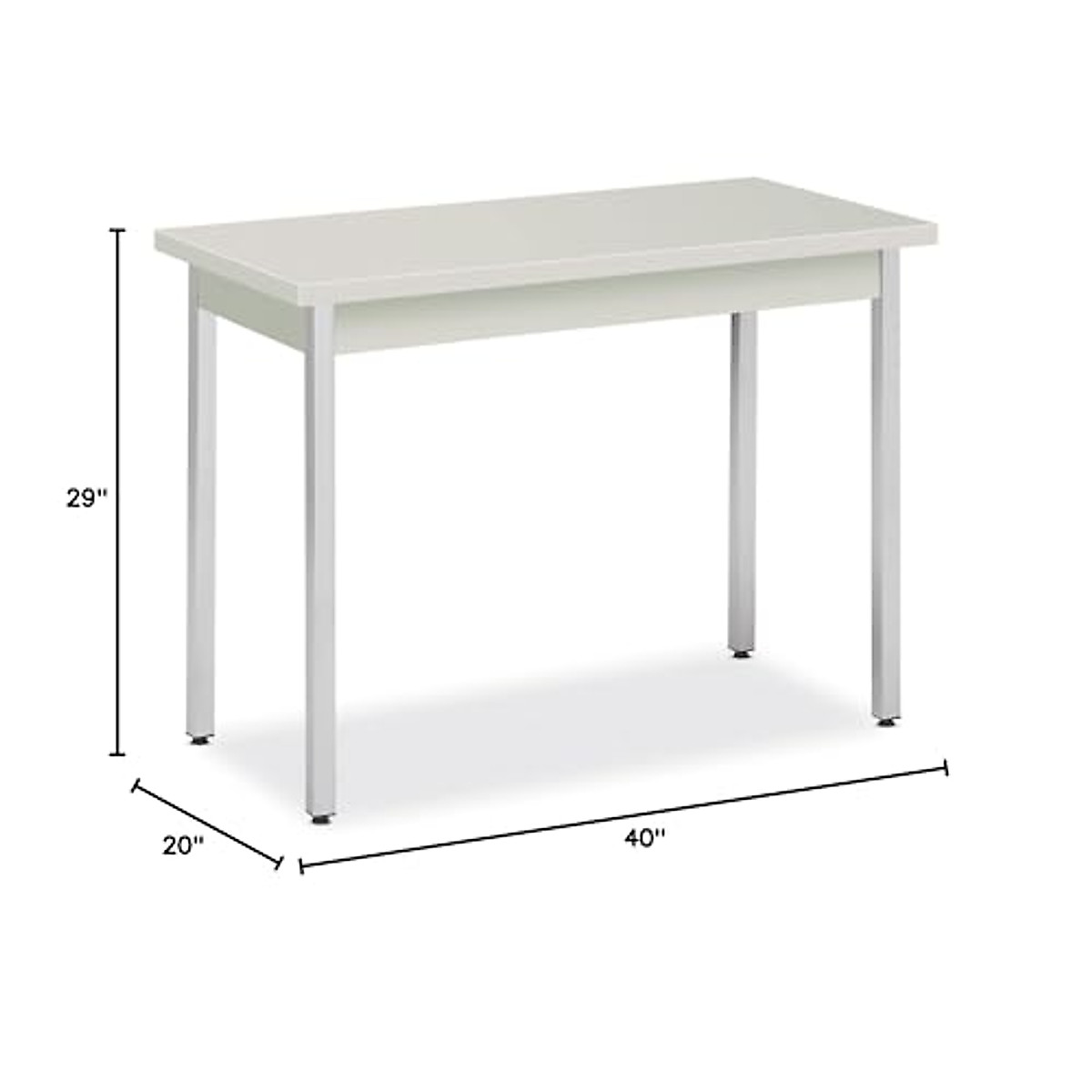 HON, 40" W x 20" D Utility Table, White