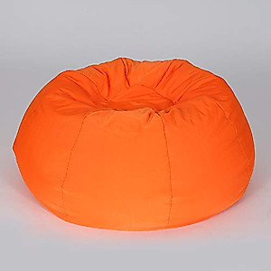 Fun and Function - Mega Mushy Smushy Bean Bag Chair - Alternative Seating Options for Classrooms, Clinic & Home Use - Lightweight & Calming - Large, 24 Inches - Orange