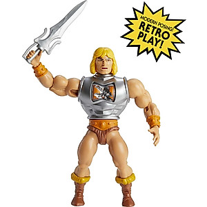 Mattel Masters of the Universe Origins Action Figure & Accessories Set, Battle Armor He-Man 5.5-inch Collectible Toy with Mini-Comic