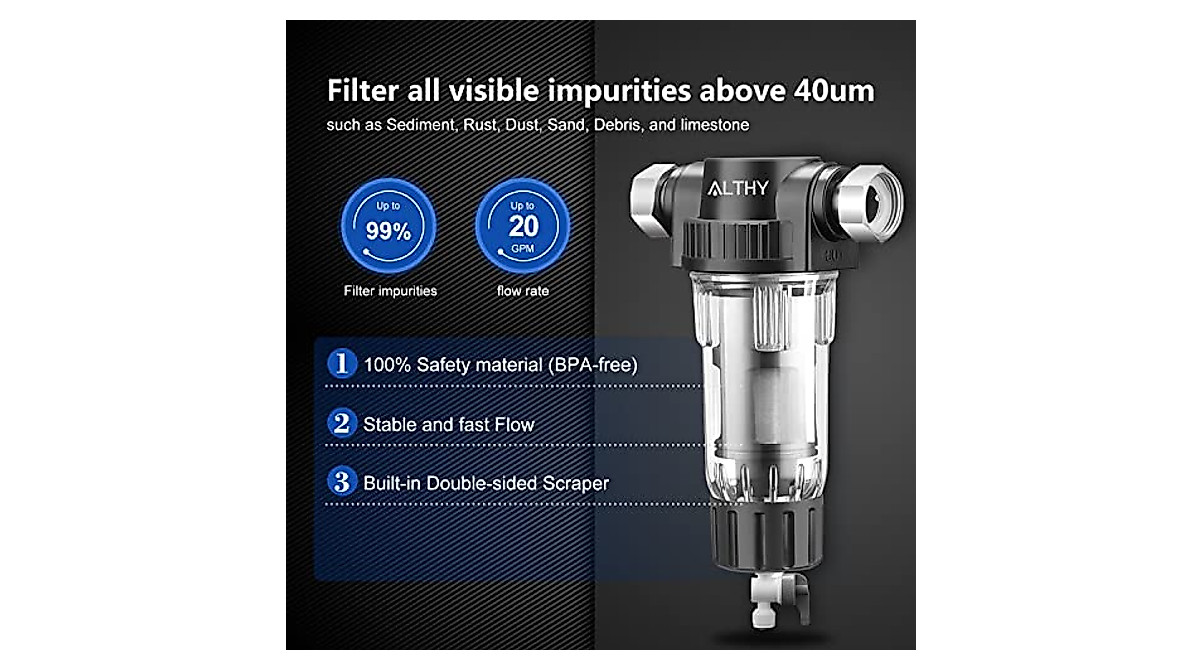 ALTHY Spin Down Sediment Filter for Whole House Water