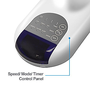 Simple Deluxe 16 Inch Digital Wall Mount Fan with Remote Control 3 Speed-3 Oscillating Modes-72 Inches Power Cord, ETL Certified-White, 16"