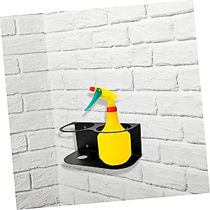 OSOLADY Spray Bottle Holder Wall Hanging Spray Bottles Storage Rack Heavy Duty Hooks Spray Bottle Mount Bracket Wall Bracket Spray Bottle Wall Mount Spray Bottle Hook Black Stainless Steel