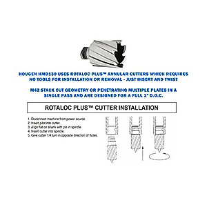 Hougen 17802 RotaLoc Plus Fabricator's Kit 1/2", 5/8" & 3/4" (for HMD130 only)