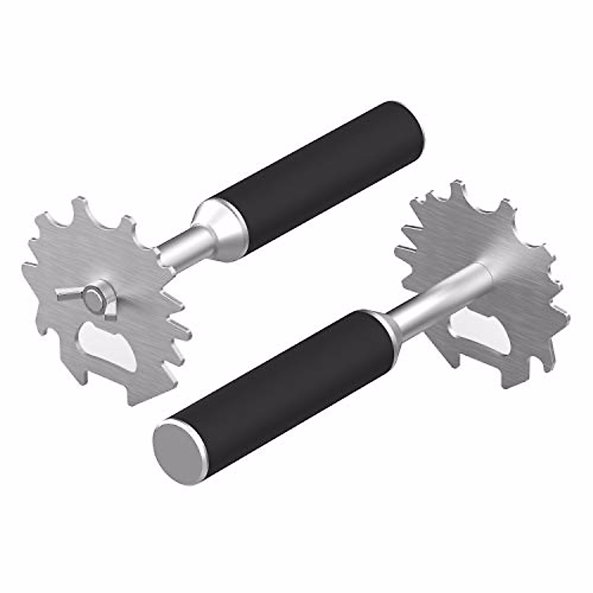 BBQ Grill Scraper -Stainless Steel Barbecue Grill Grate Cleaner-Unique Long Handle Design BBQ Cleaning Tools-Safer Than Wire Brush-Works with Most Grill Grates (Silvery)