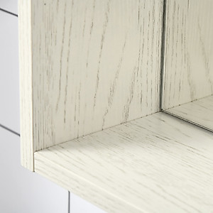 kleankin 31.5" x 25.5" Bathroom Medicine Cabinet with Mirror, Storage Shelf, Over Toilet Bathroom Cabinet Wall Mounted for Living Room and Laundry Room, White