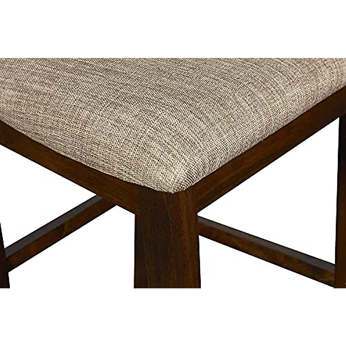 New Classic Furniture Gia 5-Piece Round Counter Height Set with 1 Dining Table and 4 Chairs, 42.25", Cherry