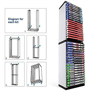 DAHAKII 36 Game Discs Storage Holder Stand for PS5 Game Storage Compatible with PS5/PS4/Xbox/Nintendo Switch