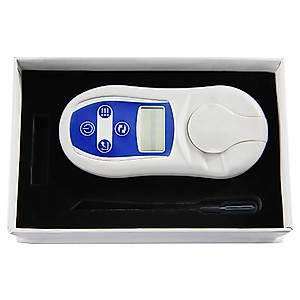 AMTAST Digital Brix Refractometer Sugar Juice Honey Beer Brix Refractometer Cutting Fluid Sugar Testing Meter Range 0-53%