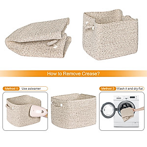 Syeeiex Cube Storage Bins, [3-Pack] 13x13x13 Storage Cube Bins, Collapsible Storage Cubes, Storage Baskets, Fabric Storage Bins for Storing Cloths, Books on Bedroom or Living Room(With Hard Bottom)