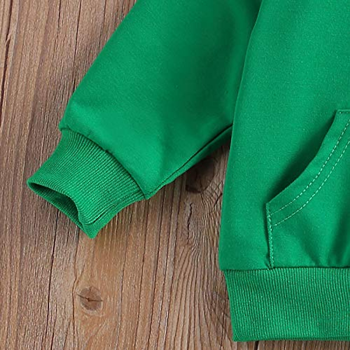 GOOCHEER St. Patrick's Day Baby Boy Girl Outfit Long Sleeves Hoodie Top Pants Baby Boys Girls St Patrick's Day Clothes (Green, 12-18 Months)