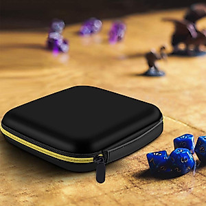 ALKOO 35+ Dice Case Box Tray, Storage Holder for DND Dice Set, for D&D Dungeons and Dragons 7-Die Polyhedral Dice, Organizer for RPG for MTG Role Playing Table Games, Display for D and D - Case Only