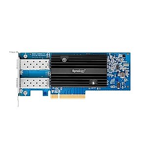 Synology 10Gb Ethernet Adapter 2 SFP+ Ports (E10G21-F2) , Black