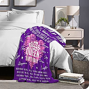 Birthday Gifts for Women, Bday Gift for Women Unique, Birthday Gifts for Mom, Daughter, Sister, Friends, Girlfriend, Birthday Gifts for Her, Happy Birthday Blanket Gifts Decoration for Women 60x50in
