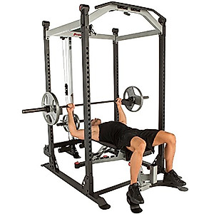 Fitness Reality X-Class Light Commercial High Capacity Olympic Power Cage, Without Lat Pull-Down Attachment, Grey