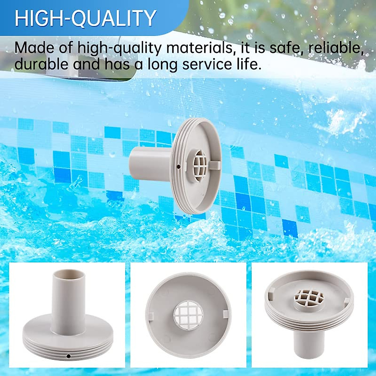 LGZ 11070 Strainer Connector/adapters for 1-1/4" Fitting Fits Intex Swimming Pool 11072 Strainer Grid Replace Parts 26165EH 26167E 26175EH (1-Pack)