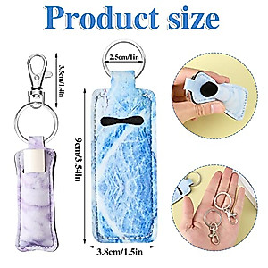 Pengxiaomei 10 Pcs Marble Chapsticks Holder Lip Balm Holder for Lipstick, Stocking Stuffers Gift for Women