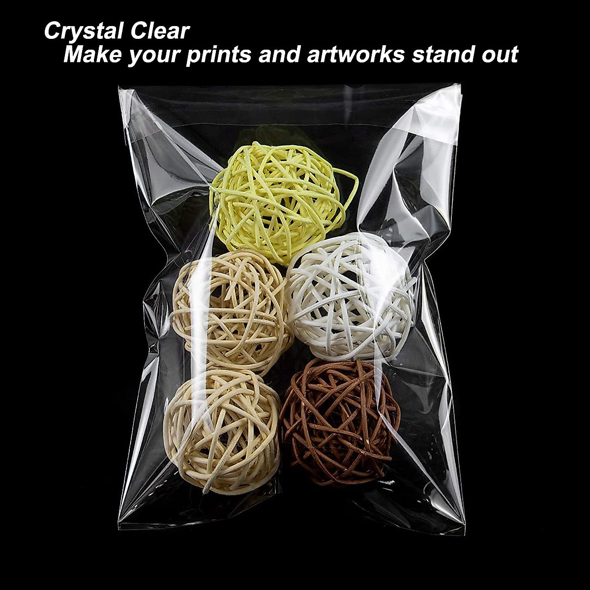 Golden State Art, 50 Pack Clear Bags for 12x16 Mats, Pictures, Acid-Free, 12 2/5" x 16 1/2"