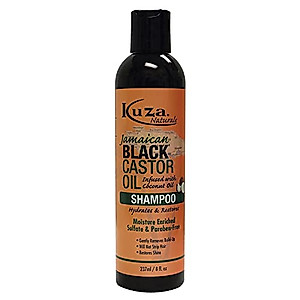 Kuza Jamaican Black Castor Oil Shampoo (8 Oz) – Damaged & Dry Hair Treatment Shampoo for Men & Women