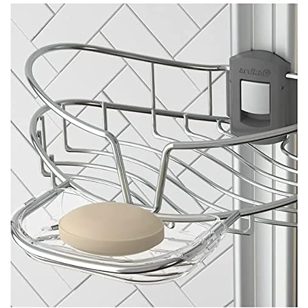 Artika Neptune SC-NEP3-C Extendable Shower Caddy with 1 Mirror and Adjustable Racks and Shelves, Stainless Steel