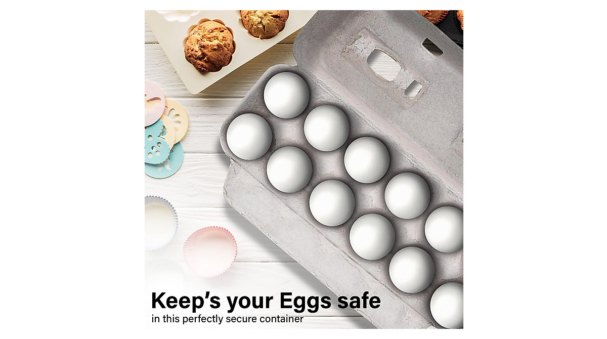 Natural Pulp Egg Cartons – Reusable, Eco-Friendly Storage for Up to 12 Eggs