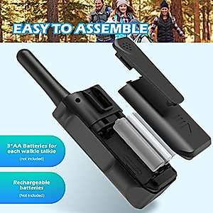 Walkie Talkies 4 Pack, Walkie Talkies for Adults Long Range FRS Walky Talky Two-Way Radios with 22 Channels FRS VOX LCD Display for Camping Hiking Cruise Ships