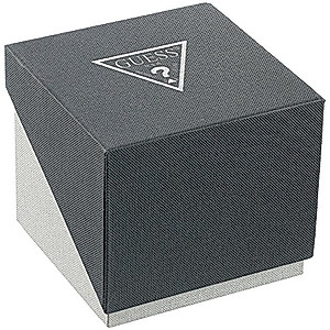 GUESS Stainless Steel Gold-Tone Crystal Embellished Bracelet Watch with Day, Date + 24 Hour Military/Int'l Time. Color: Gold-Tone (Model: U0799G2)