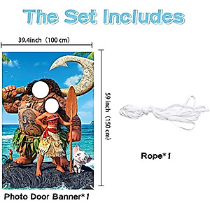 3x5ft Moana Maui Beach Theme Photo Backdrop Baby Shower Girl Birthday Party Background Large Banner Supplies Photobooth Props