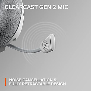 SteelSeries Arctis Nova 1P Multi-System Gaming Headset — Hi-Fi Drivers — 360° Spatial Audio — Comfort Design — Durable — Lightweight — Noise-Cancelling Mic — PS5/PS4, PC, Xbox, Switch - White