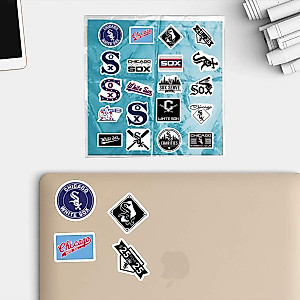 20 PCS Stickers Pack White Aesthetic Sox Vinyl Logo Colorful Waterproof for Water Bottle Laptop Bumper Car Bike Luggage Guitar Skateboard