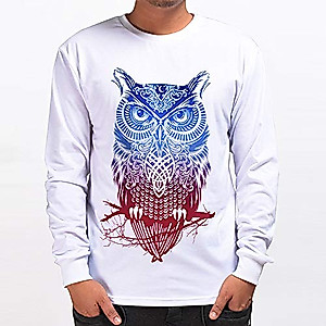 Sweatshirt for Men Thenlian Men's Autumn Casual 3D Print Hip Hop Long Sleeve Pullover Sweatshirt Top Blouse(White, L)