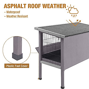 Rabbit Hutch Indoor Rabbit Cage with Metal Wire Pan,Outdoor Bunny cage with Pull Out Tray