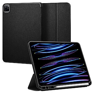 Spigen Urban Fit Designed for iPad Pro 11 inch Case M2 4th Generation (2022) / 3rd Generation (2021) / 2nd Generation (2020) / 1st Generation (2018) with Pencil Holder - Black