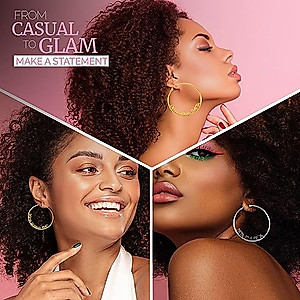 Sorority Shop Sigma Gamma Rho- Hoop 18K Gold Plated Dainty Earrings for Women - Sigma Gamma Rho Jewelry with Ideal 2" Diameter Hoops - Sigma Gamma Rho Gifts