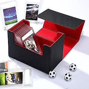 Epakh Graded Deck Card Storage for 32 4-Screw Trading Cards or 32 Graded Cards, Deck Trading Cards Box Holding Compatible with TCG MTG Storage Boxes for Baseball Play Cards(Black)