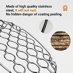 Jalapeno Rack - 12"X8.5" Popper Rack With Jalapeno Corer Tool, Jalapeno Grill Rack Contain 2 Sizes Of Holes For Different Sizes Of Peppers; Folds To Use As Steam Rack For Oval Roasting Pan And Grills