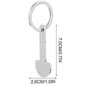 Tofficu 4pcs Trolley Tokens Key Ring Shopping Trolley Tokens Keychain Release Token Coin Keyring Small Aldi Quarter Holder Keychain for Grocery Shopping Cart