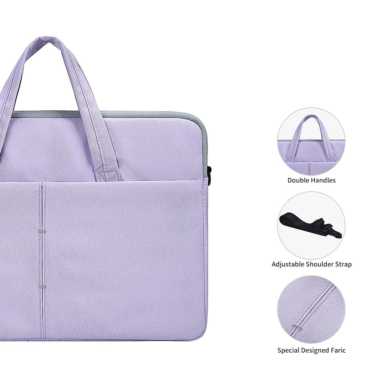 17 17.3 Inch Laptop Bag Women for Dell Inspiron/HP Envy/LG Gram 17"/ ASUS ROG Strix/Razer Blade Pro 17/Lenovo Acer, Laptop Sleeve Case with Shoulder Straps Carrying Handbag, Purple