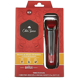 Old Spice Beard & Head Trimmer, powered by Braun, Red/Black