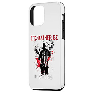 iPhone 12 mini I'd Rather Be Playing Pickleball Patriotic Girl 4Th July Pla Case