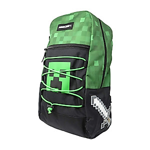 Minecraft Creeper Allover Print Backpack Bookbag