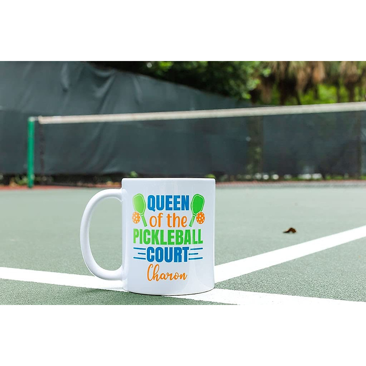 Personalized Queen of the Pickleball Court Mug | Pickleball Accessories | Gift For Grandma | Gifts For Her | Mothers Day Gift | Unique Mom Gift | Gift for Pickleball Player | Pickleball Player Mug