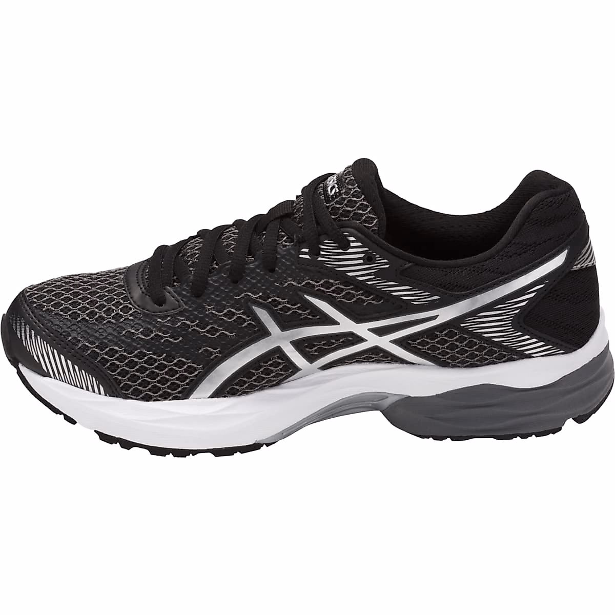 ASICS Women's Womens Gel-Flux 4 Athletic Shoe, Black/Silver/Carbon, 5.5 Medium US