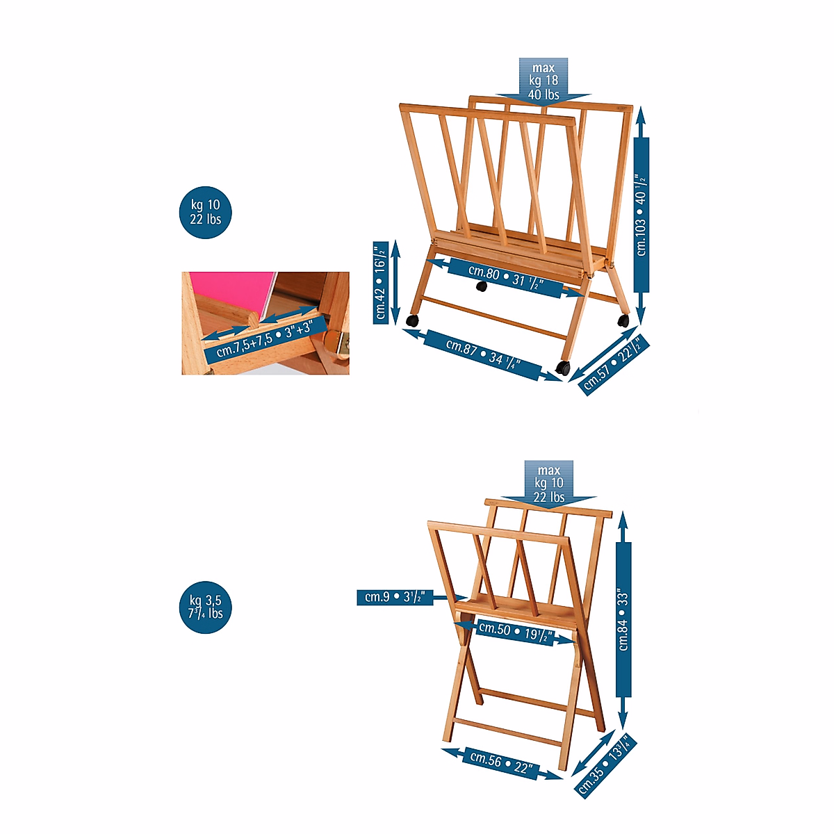 Mabef Giant Print Rack (MBM-40), Beige