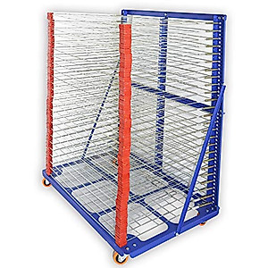 INTBUYING 50 Shelves Art Drying Rack Screen Frame Drying Rack Silk Screen Printing Drying Shelf Movable Painting Drying Rack