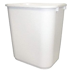 7 gal. Rectangular White Trash Can