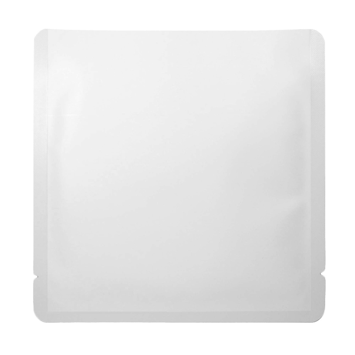 Pack of 100 Bottom Filled Aluminum Mylar Food Coffee Tea Square Packaging Bags (5.9" x 5.9", Matte White)