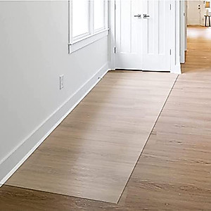 Clear PVC Desk Chair Mat 1.5mm Chair Mat Office Chair Mat, Chair Mat for Floor Protection,Non-Slip Office Chair Mat Desk Pads Mat,Transparent Waterproof Chair Mat for Hardwood Floor Carpet,65/85/105/